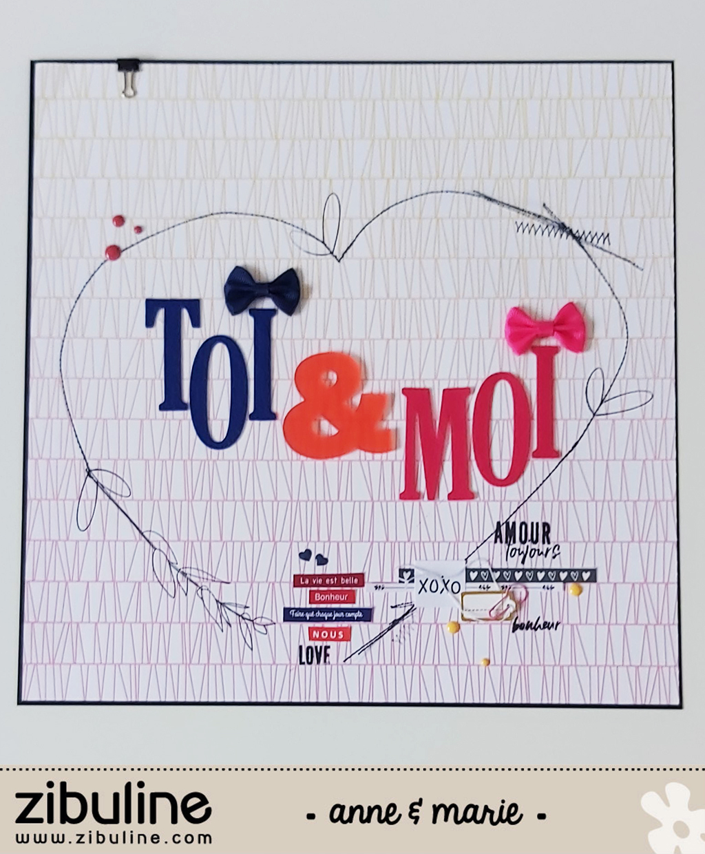 ZIBULINE AWARDS #35 – Challenge – Une page de scrap « sans photo ...