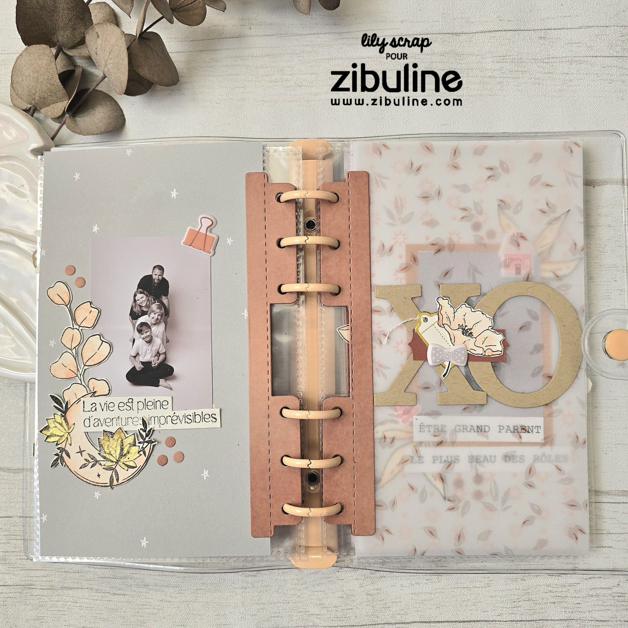 Tuto Mini-album classeur – par LilyScrap – L'univers de Zibuline