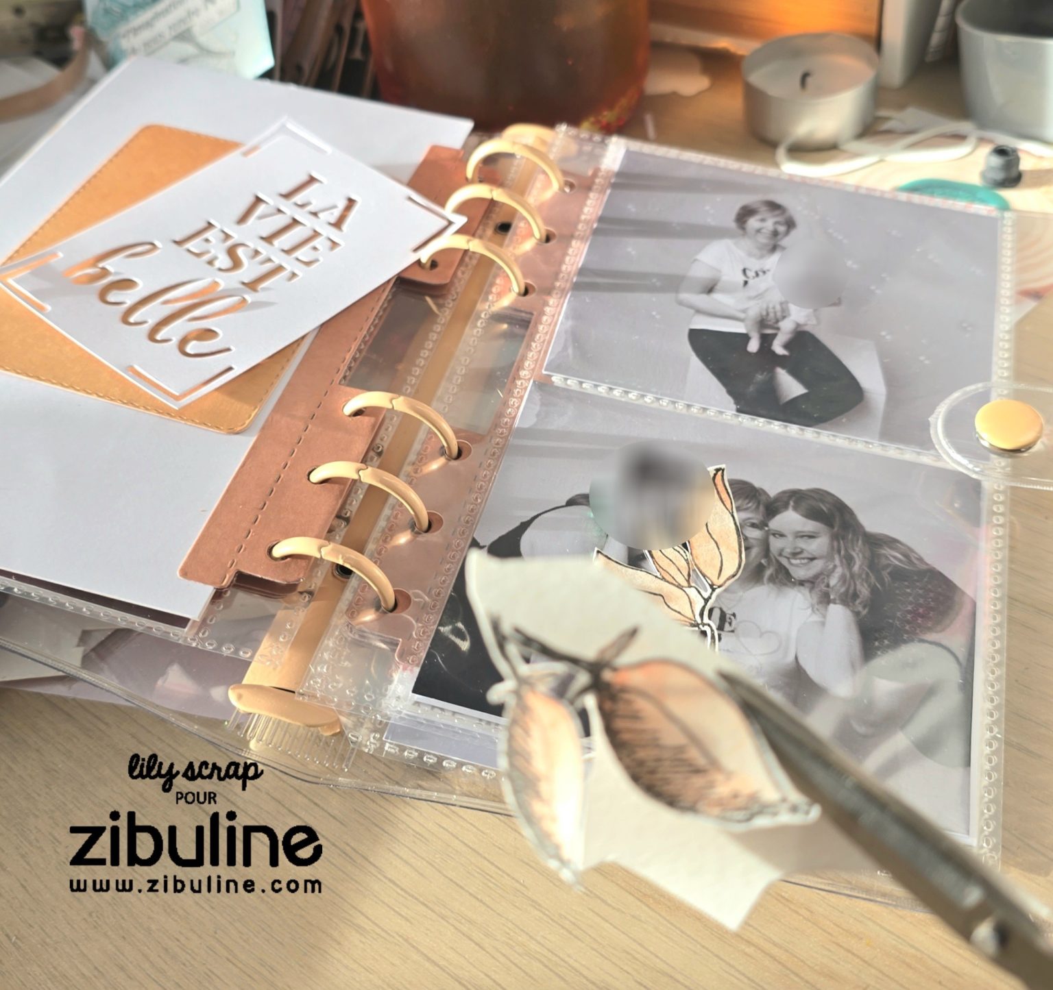 Tuto Mini-album classeur – par LilyScrap – L'univers de Zibuline